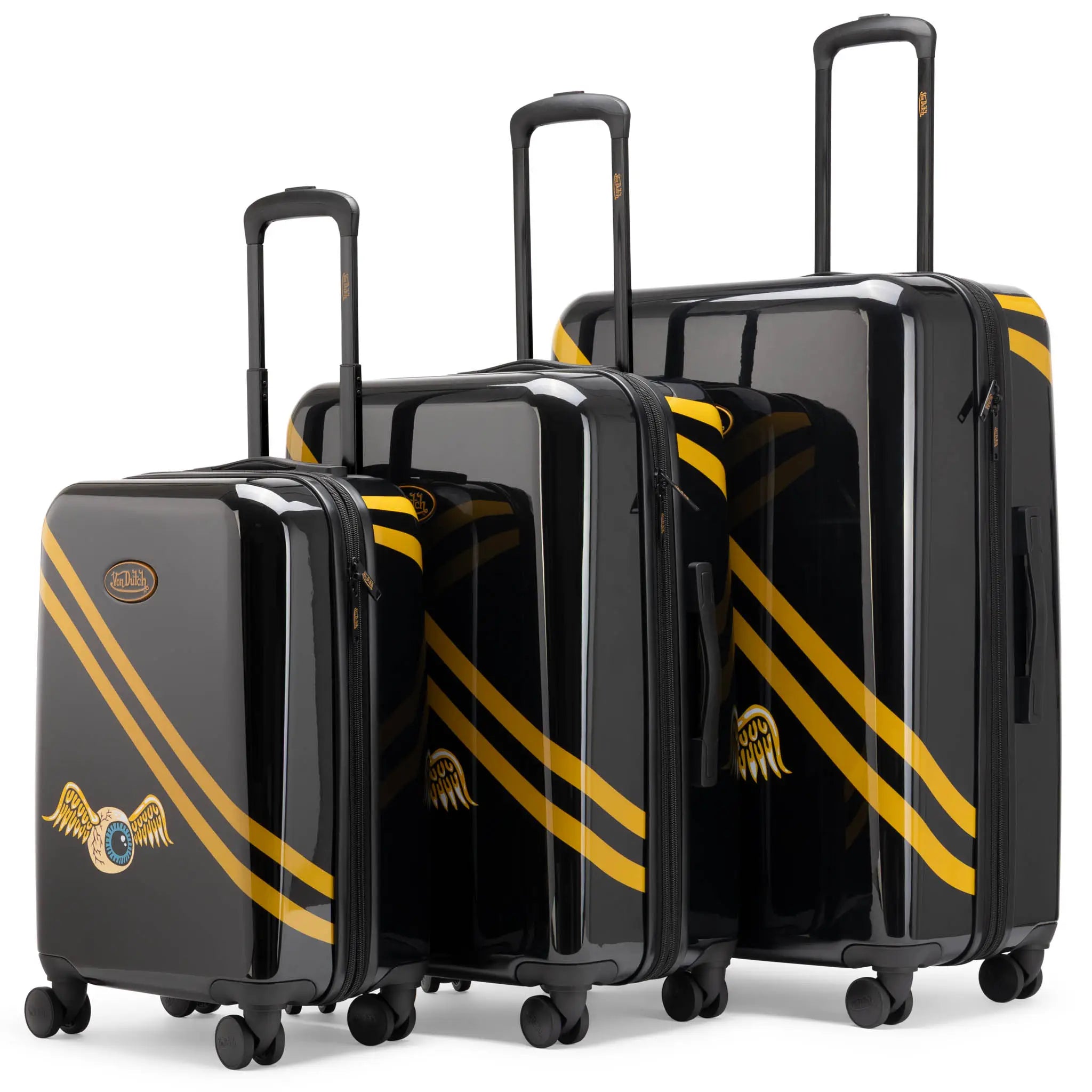 Von Dutch Kustom Kulture 3-Piece Expandable Hardside Spinner Luggage ...
